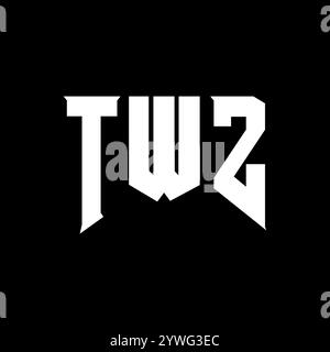 TWZ letter logo design for technology company. TWZ logo design black ...