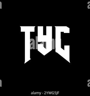 TYC letter logo design for technology company. TYC logo design black and white color combination ...