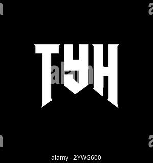TYH letter logo design for technology company. TYH logo design black ...