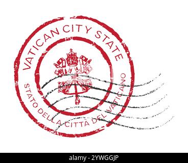 Vatican City State postal rubber stamp. Retro seal for letter envelopes ...