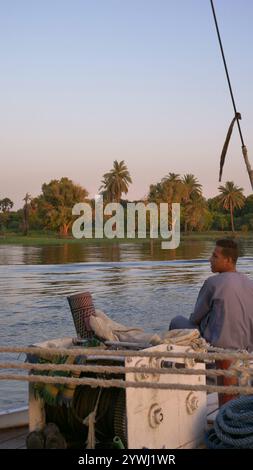 On the Dahabiah, Cruise on the Nile River in Egypt Stock Photo - Alamy