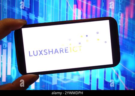 In this photo illustration, the Luxshare Precision Industry (Luxshare ...