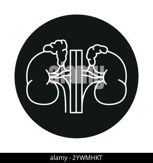 Adrenalectomy line black icon. Sign for web page, mobile app, button ...