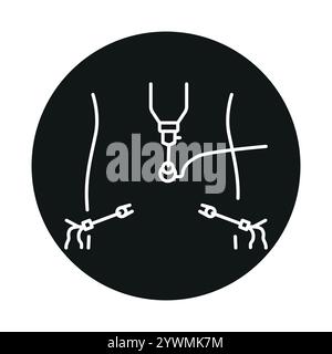 Laparoscopy line black icon. Sign for web page, mobile app, button ...