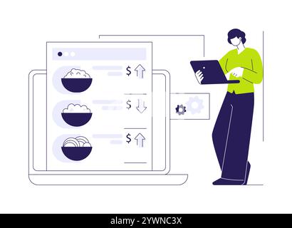 Dynamic pricing isolated cartoon vector illustrations Stock Vector ...