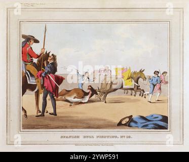 Vintage Lithograph from Bull Fighting In Spain; by John Heaviside Clark ...