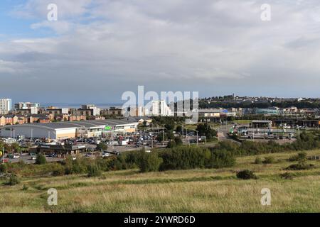 ASDA superstore, Cardiff Bay retail park, Wales UK Urban landscape ...