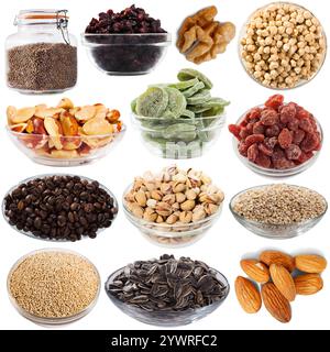 Collection of various dried bulk products Stock Photo - Alamy