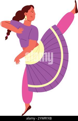 indian classical dancer kathak Stock Vector Image & Art - Alamy