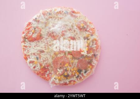 Delicious Frozen Pizza Featuring Cheese and Various Toppings, All ...