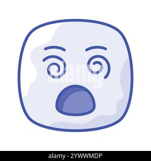 Dizzy emoji icon, dizziness expression vector design Stock Vector Image ...