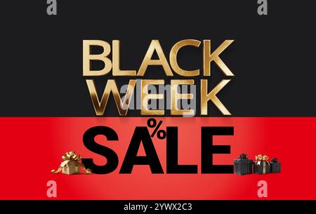 Black Week bold font-weight as sale event Stock Photo - Alamy