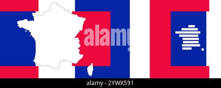 creative background theme France with rounded because simplified ...