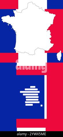 creative background theme France with rounded because simplified ...