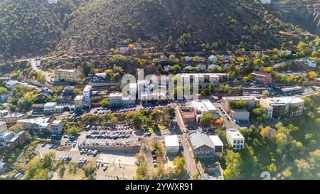 Aerial photograph of Jerome, Arizona, a former mining town, now a ...
