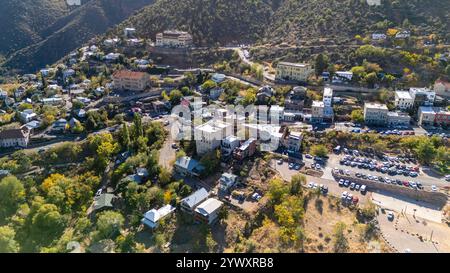 Aerial photograph of Jerome, Arizona, a former mining town, now a ...