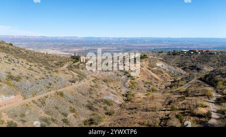 Aerial photograph of Jermone State Historic Park and the Douglas ...