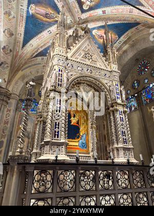 Andrea Orcagna's Gothic Tabernacle inside the Church of Orsanmichele in ...