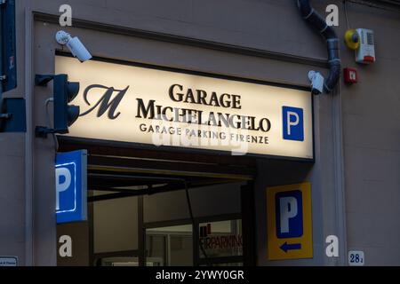 Sign for a parking garage in Florence, Italy Stock Photo - Alamy