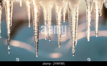 Christmas background with golden icicles Stock Photo - Alamy