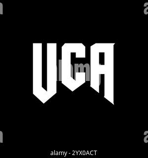 UCA letter logo design for technology company. UCA logo design black ...