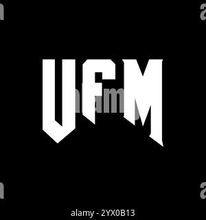 UFM letter logo design for technology company. UFM logo design black ...