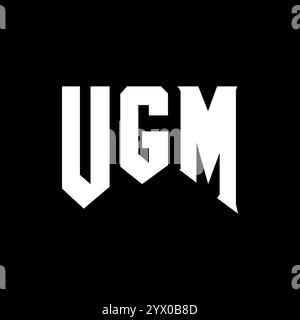 UGM letter logo design for technology company. UGM logo design black ...