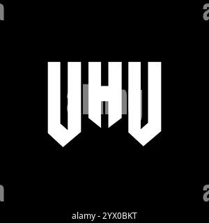 UHU letter logo design for technology company. UHU logo design black ...