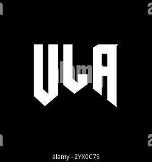 ULA letter logo design for technology company. ULA logo design black ...