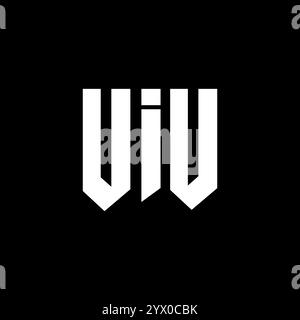UIU letter logo design for technology company. UIU logo design black ...
