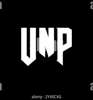 UNP letter logo design for technology company. UNP logo design black ...