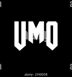 UMO letter logo design for technology company. UMO logo design black ...