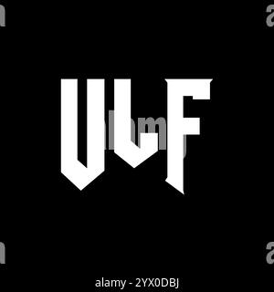 ULF letter logo design for technology company. ULF logo design black ...