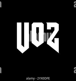 UOZ letter logo design for technology company. UOZ logo design black ...