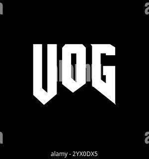 UOG letter logo design for technology company. UOG logo design black ...