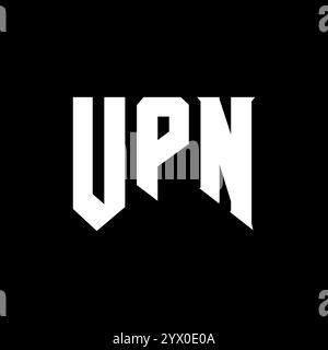 UPN letter logo design for technology company. UPN logo design black ...