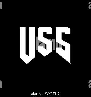 USS letter logo design for technology company. USS logo design black ...