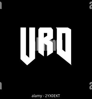 URD letter logo design for technology company. URD logo design black ...