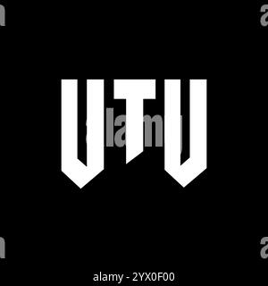 UTU letter logo design for technology company. UTU logo design black ...