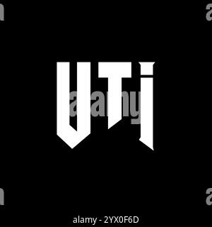 UTI letter logo design for technology company. UTI logo design black ...