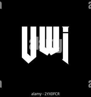 UWI letter logo design for technology company. UWI logo design black ...
