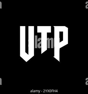 UTP letter logo design for technology company. UTP logo design black ...