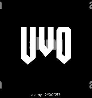 UVO letter logo design for technology company. UVO logo design black ...