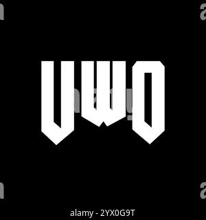 UWO letter logo design for technology company. UWO logo design black ...