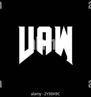 VAW letter logo design for technology company. VAW logo design black ...