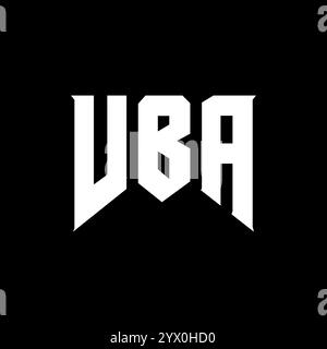 VBA letter logo design for technology company. VBA logo design black ...