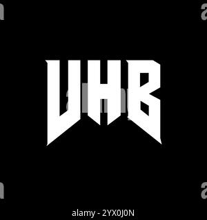 VHB letter logo design for technology company. VHB logo design black ...