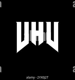 VHV letter logo design for technology company. VHV logo design black ...