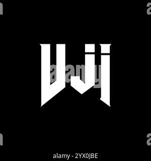 VJI letter logo design for technology company. VJI logo design black ...