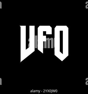 VFO letter logo design for technology company. VFO logo design black ...
